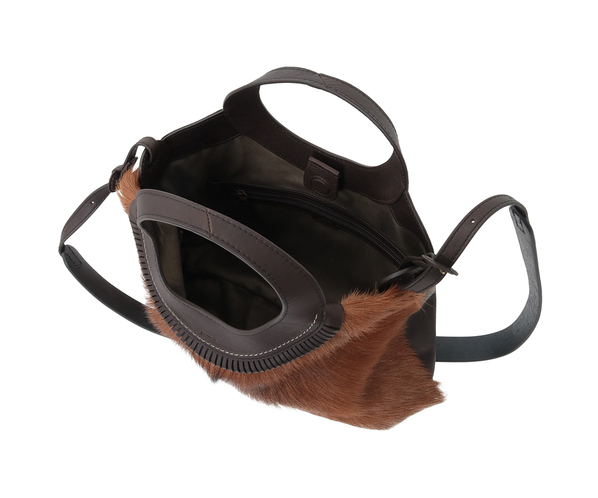 genten（ゲンテン） genten 44825 ゴートファー 2way ショルダーバッグ 本革バッグ レディース ファーバッグ ...