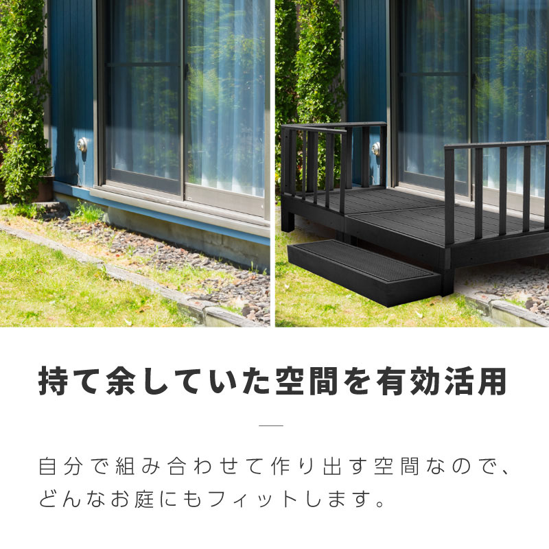 ウッドデッキ 置くだけ 人工木材 樹脂 腐らない 屋外 DIY 後付け ウッドデッキ 置くだけ 人工木材 樹脂 腐らない 屋外 DIY 後付け
