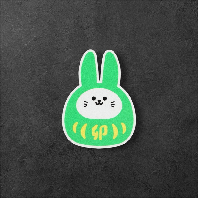 だるまウサギ・グリーン招福兎 反射ステッカー（防水） : CP Select - 通販 - Yahoo!ショッピング
