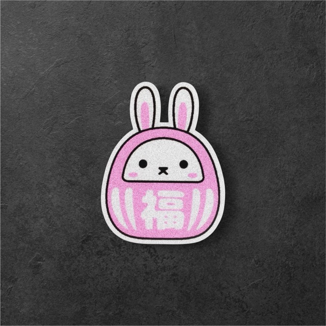 だるまウサギ・パープル招福兎 反射ステッカー（防水） : CP Select - 通販 - Yahoo!ショッピング