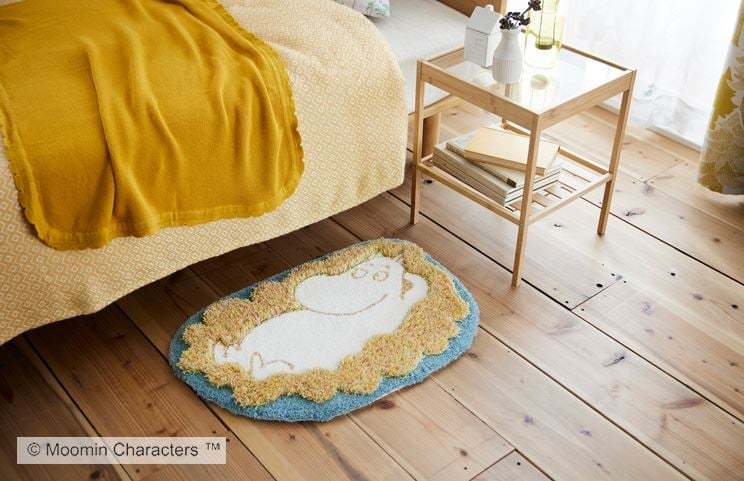 MOOMIN（ムーミン） ラグマット フラッフィー ムーミンマット ブルー 45×65cm MOOMIN FLUFFY MOOMIN MAT スミノエ SUMINOE ...