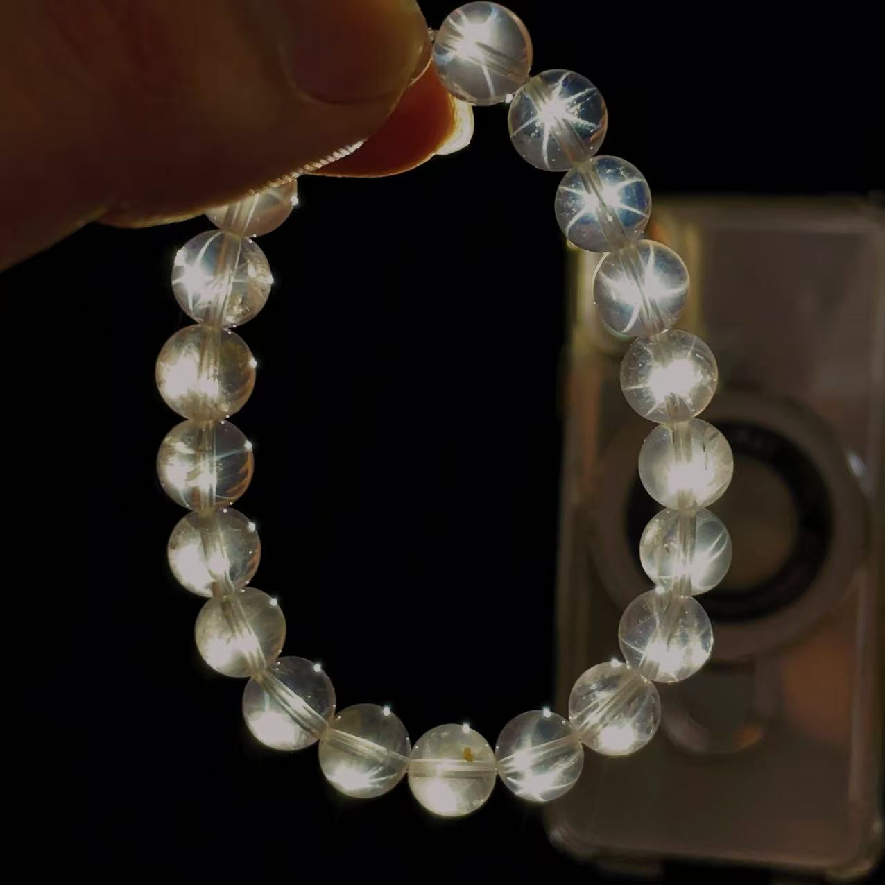 PROME 天然石【一点物】 スターローズクォーツ・モザンビーク産・ブレスレット・v70642 : 天然石工場直売店 PROME - 通販 ...