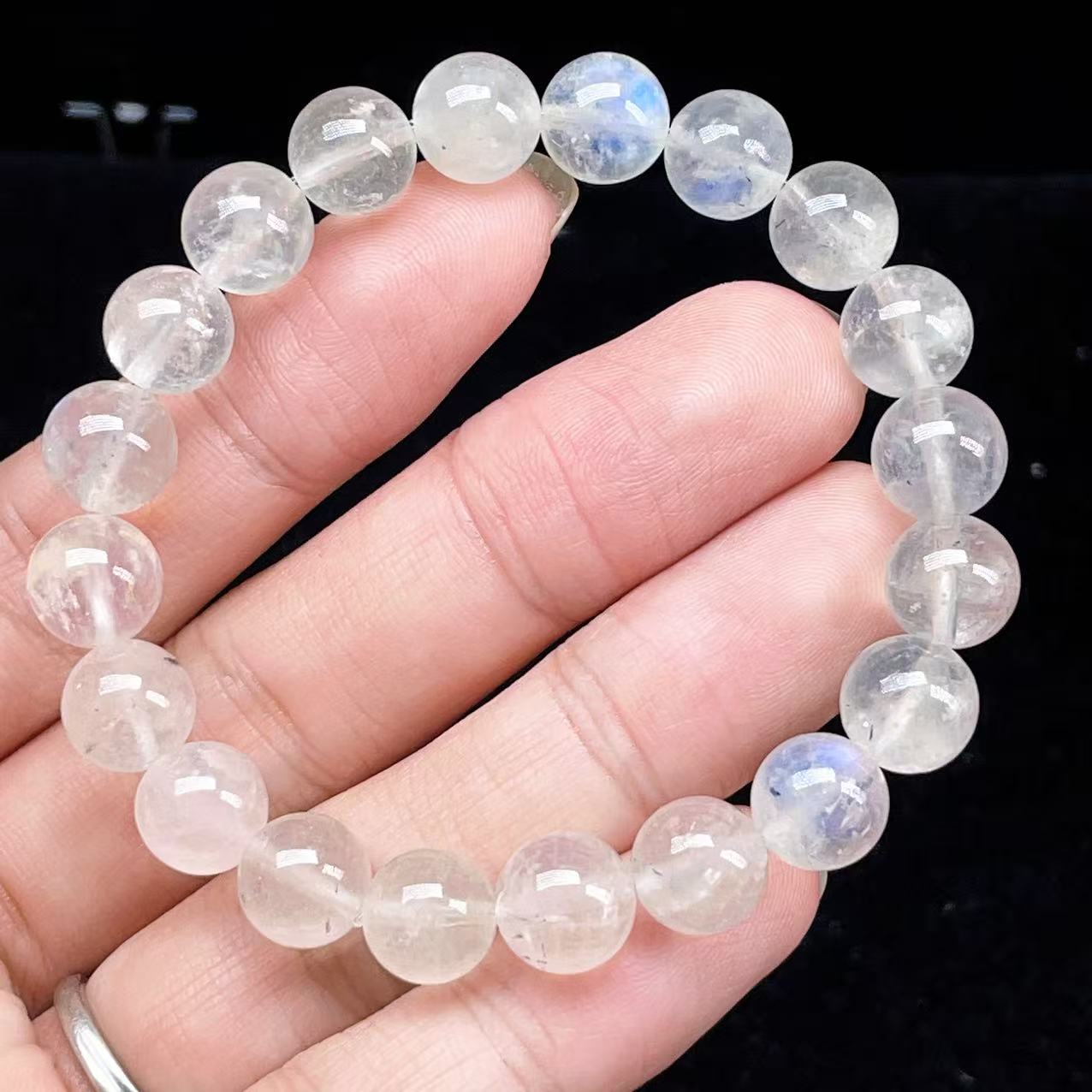 PROME 天然石【一点物】ブルームーンストーン・スリランカ産・ブレスレット・v71758 : 天然石工場直売店 PROME - 通販 ...