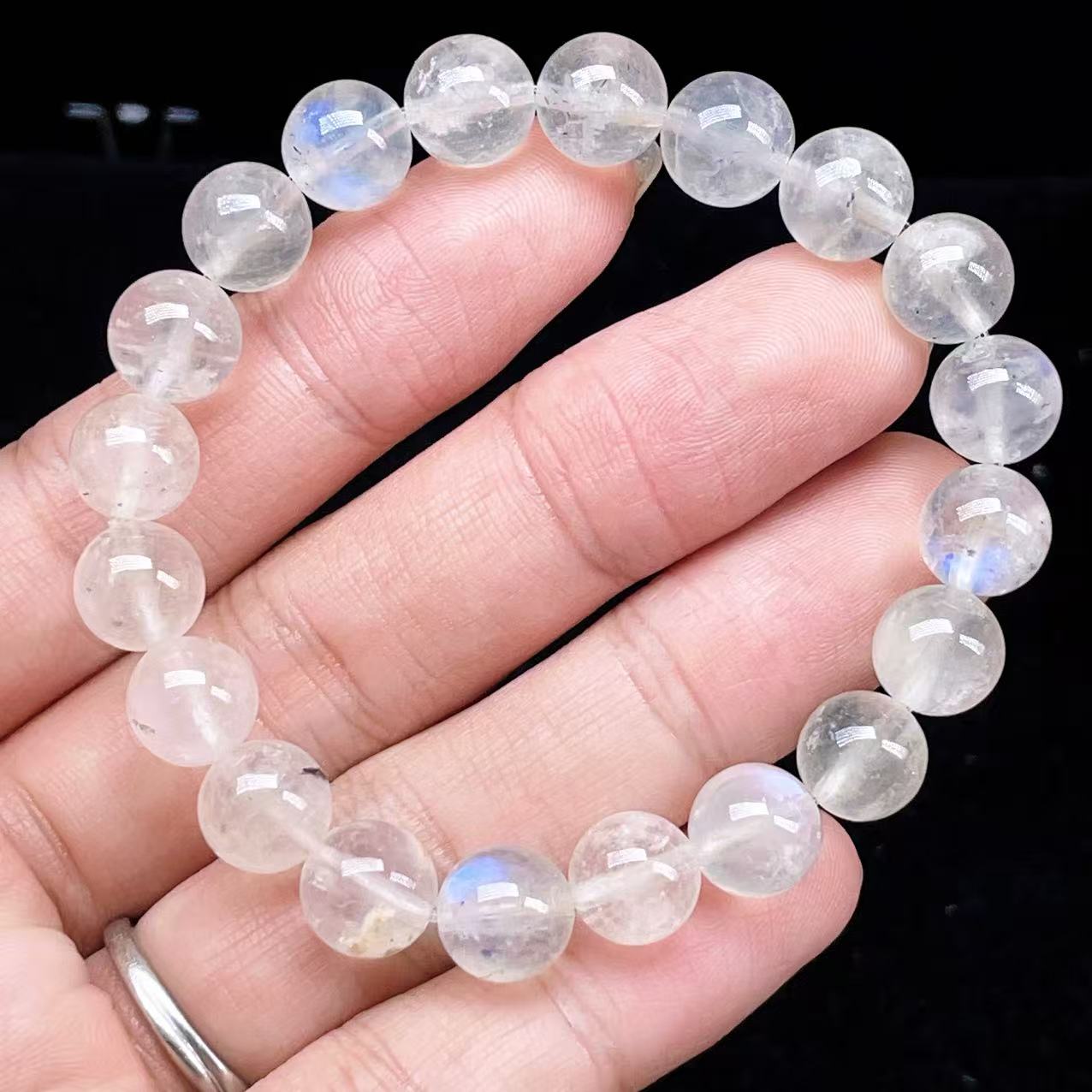 PROME 天然石【一点物】ブルームーンストーン・スリランカ産・ブレスレット・v71758 : 天然石工場直売店 PROME - 通販 ...