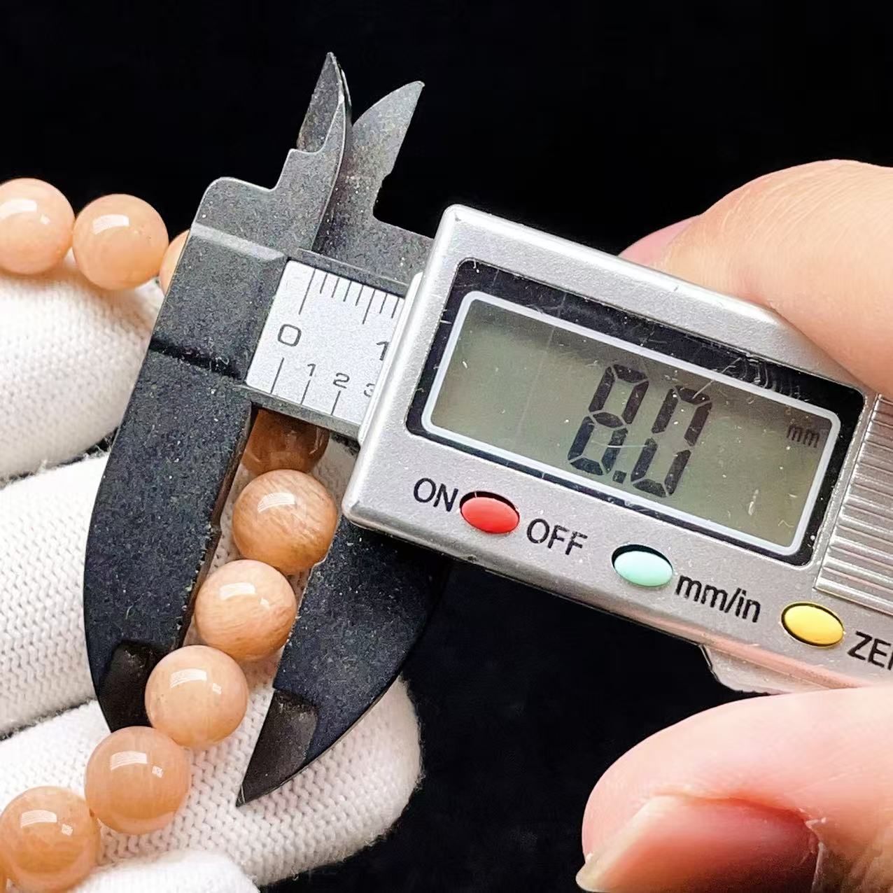 PROME 天然石【一点物】縞模様・オレンジムーンストーン・アメリカ産・ブレスレット・v72073 : 天然石工場直売店 PROME - 通販 ...