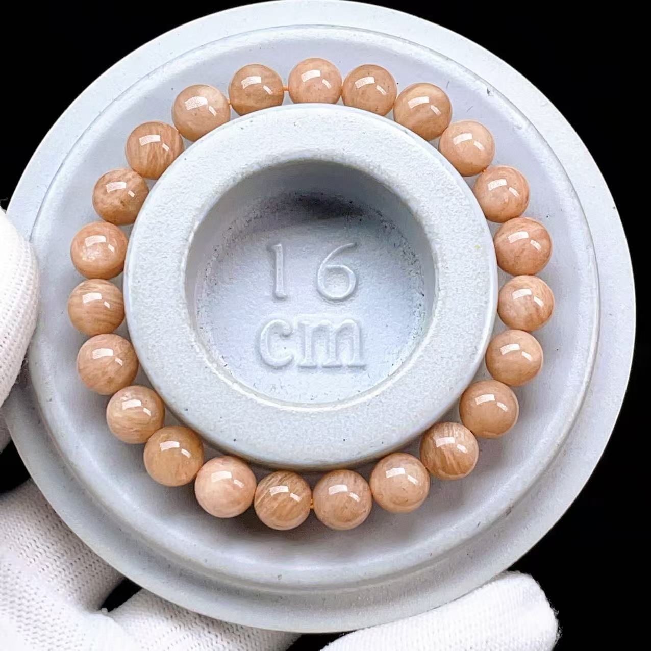 PROME 天然石【一点物】縞模様・オレンジムーンストーン・アメリカ産・ブレスレット・v72073 : 天然石工場直売店 PROME - 通販 ...