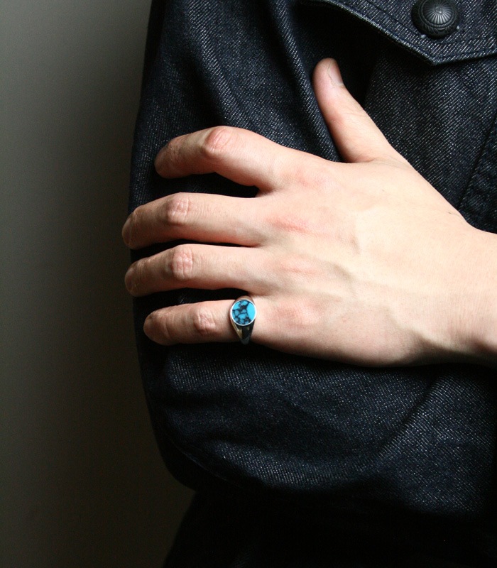 ArgentGleam LT アージェントグリーム シルバー925 リング 指輪 Turquoise Signet Ring Medium LTR-024 ブランド ARGENT GLEAM ...