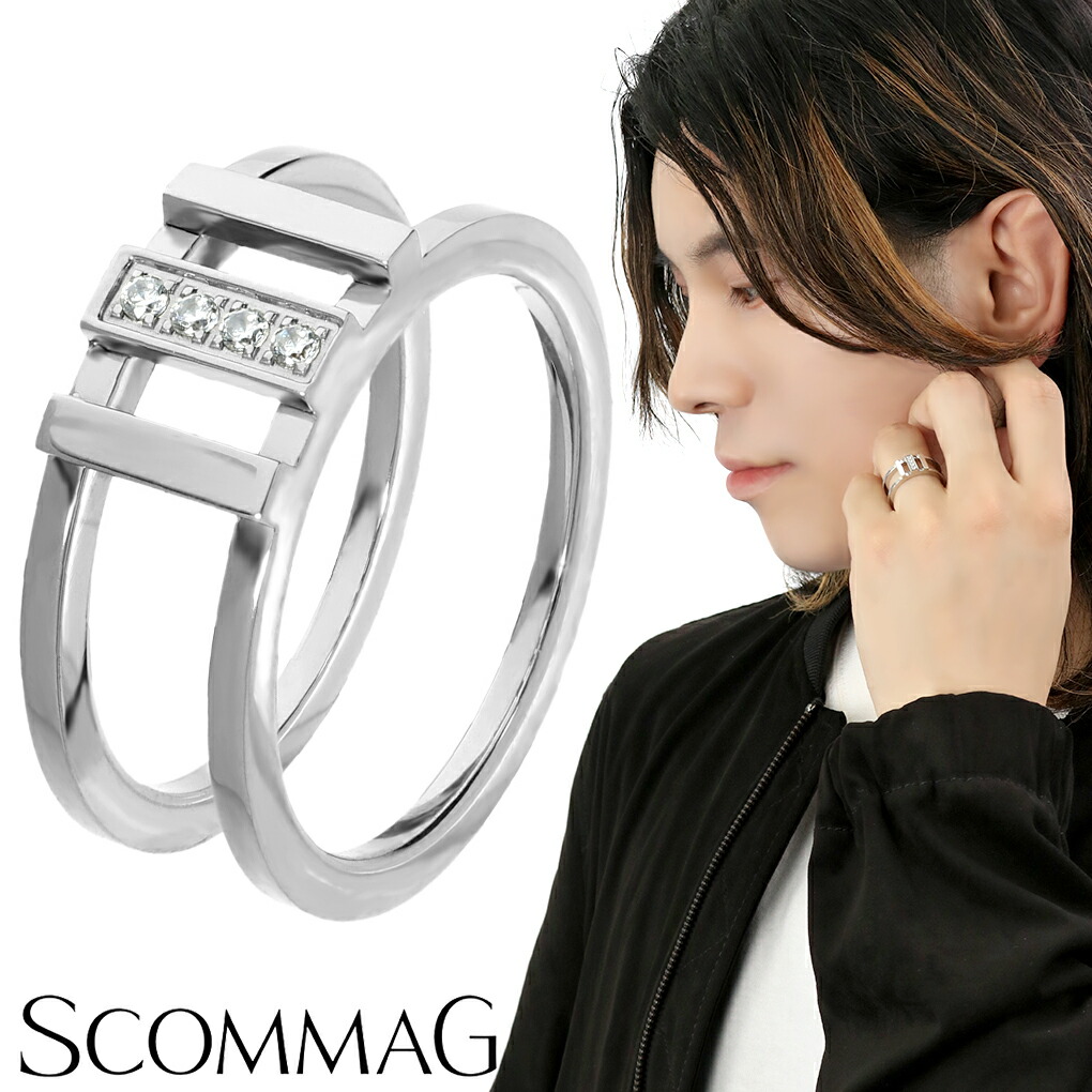 SCOMMAG インサイドアウトフレーム リング 指輪 7〜25号 ステンレス ジルコニア ステンレスリング サージカルステンレス 金属アレルギー : 新宿銀の蔵 シルバーアクセサリー ...