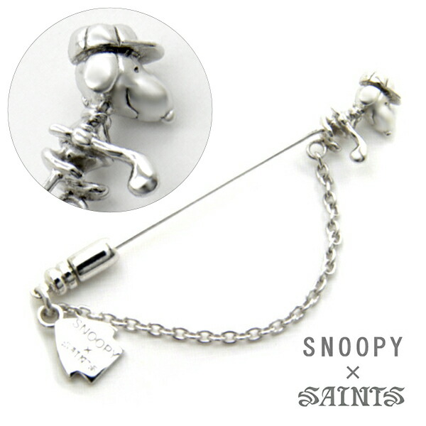 SAINTS（セインツ） SNOOPY×SAINTS スヌーピーゴルフラペルピン