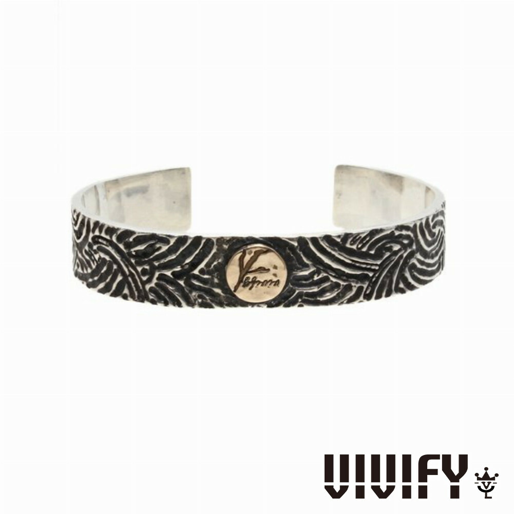 VIVIFY ビビファイ アクセサリー ブレスレット バングル シルバー ゴールド Flow Texture Bangle with Gold Claw Mark : 新宿銀の蔵 シルバー ...
