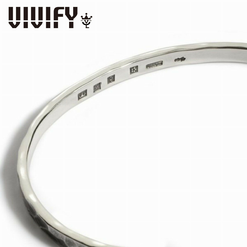 VIVIFY ビビファイ アクセサリー ブレスレット バングル シルバー Back Hallmarks Bangle 槌目 Narrow : vivi-vfb-178 : 新宿銀の蔵 シルバー ...