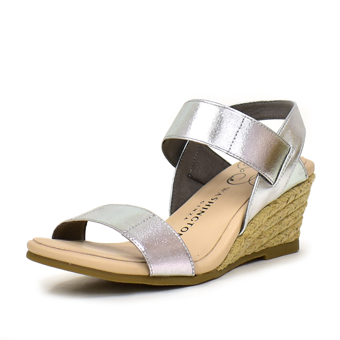 銀座ワシントン 【SALE／20%OFF】サンダル ジュートソール ウェッジソール 夏 ホールド感 2E EE 爽やか 6.5cmヒール 通勤 オフィス 歩きやすい 履きやすい : 銀座 ...