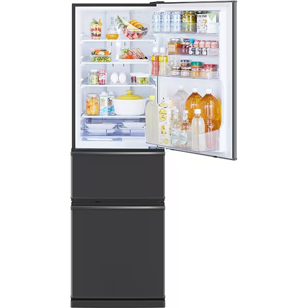 冷凍冷蔵庫 【標準設置費込み】三菱電機 300L 幅54cm 右開き 3ドア マットチャコール CXシリーズ MR-CX30M-H ぎおん 三菱電機（MITSUBISHI ELECTRIC） 冷凍冷蔵庫 【標準設置費込み】三菱