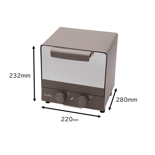 ワンダーシェフ FoFo小型コンベクションオーブントースター 5L ココア