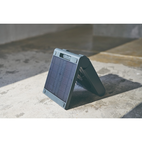 APIX INTERNATIONAL 扇風機 アピックス ENEMATE ソーラーパワーファン APF-565L-GY コスモグレー 充電式 ソーラー扇風機 屋外 防水 キャンプ用扇風機 ...