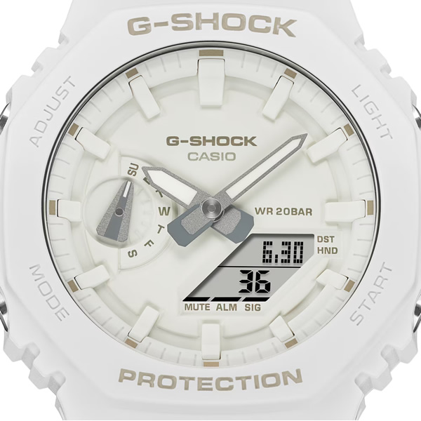 G-SHOCK カシオ CASIO TONE-ON-TONE GA-2100-7A7JF メンズ 電池式 アナデジ ホワイト 樹脂バンド ...