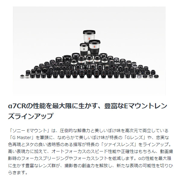 SONY（ソニー） デジタル一眼カメラ α7CR ILCE-7CR ボディ [ブラック] ILCE-7CR-B/srm : スーパーぎおん ...
