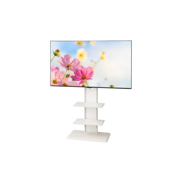 IRIS OHYAMA アイリスオーヤマ スタンドテレビ台 UTS-700R-OW オフホワイト テレビ台 ハイタイプ 壁掛け風 テレビ ...
