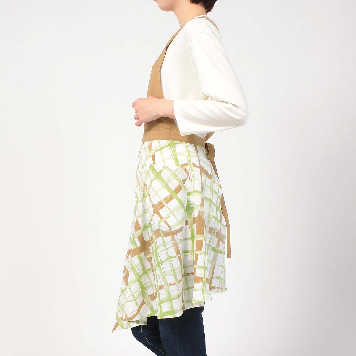 DAKS（ダックス） × YOCO NAGAMIYA COLLABORATION ウォーターカラーハウスチェック柄 ポリエステル100％ 後 ...