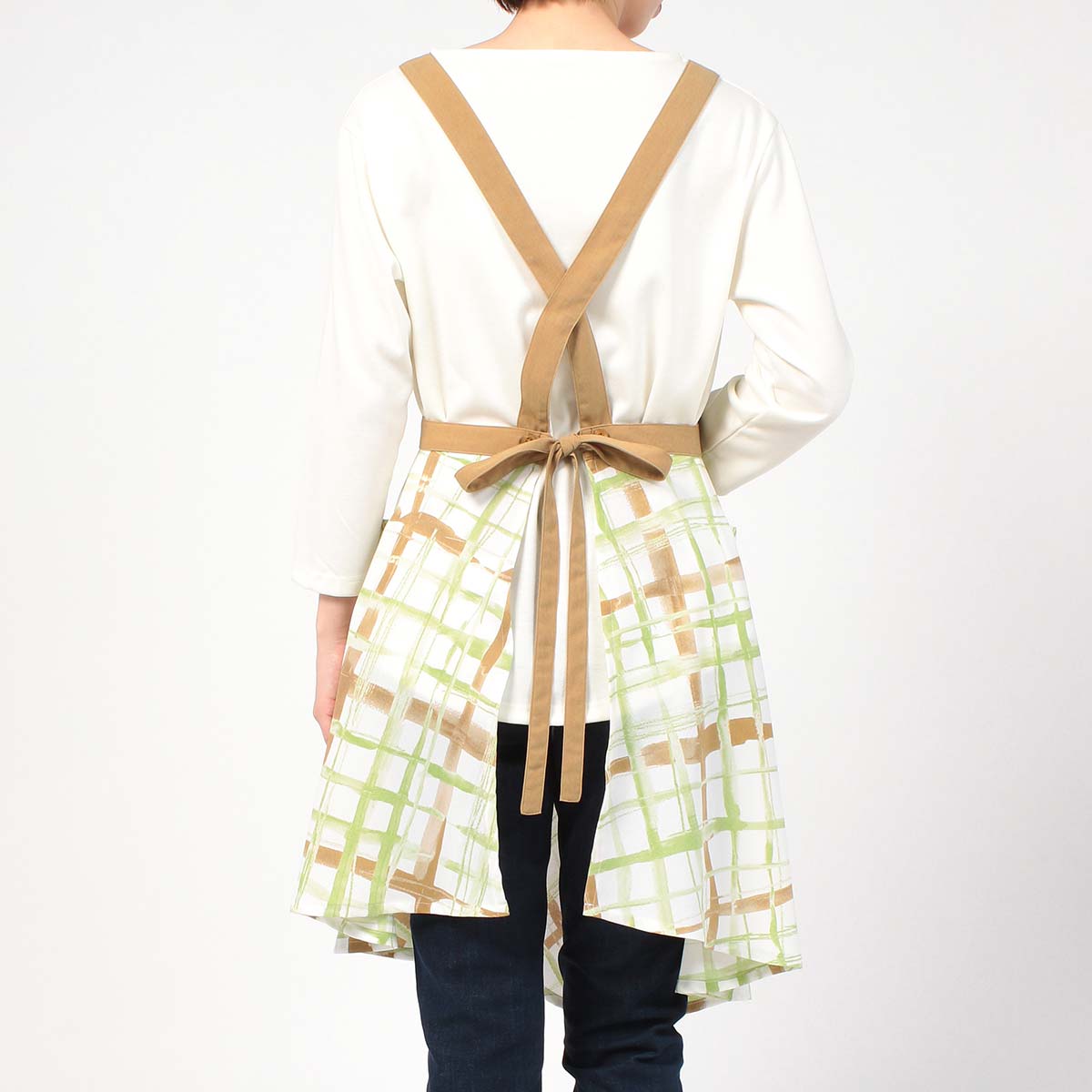 DAKS（ダックス） × YOCO NAGAMIYA COLLABORATION ウォーターカラーハウスチェック柄 ポリエステル100％ 後 ...