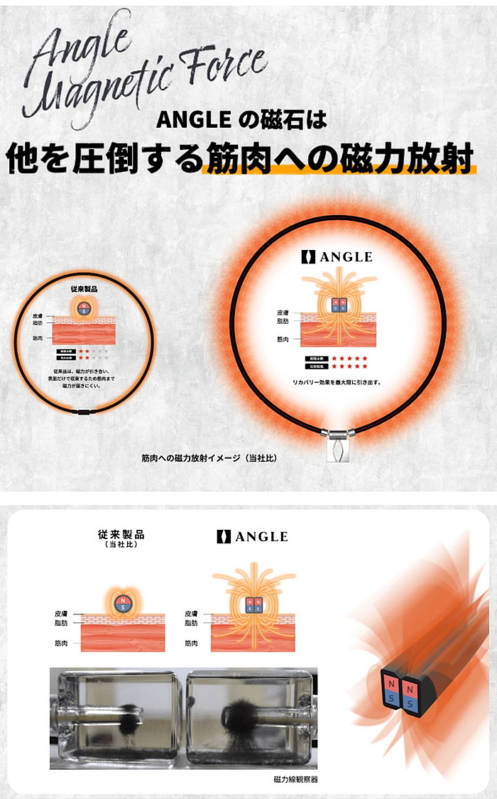 ANGLE アングル e.MODEL 01 NECKLACE マグネティックリカバリーギア 磁気ネックレス 【医療機器】 :angle-model-01g:ゴルフアトラス - 通販 ...