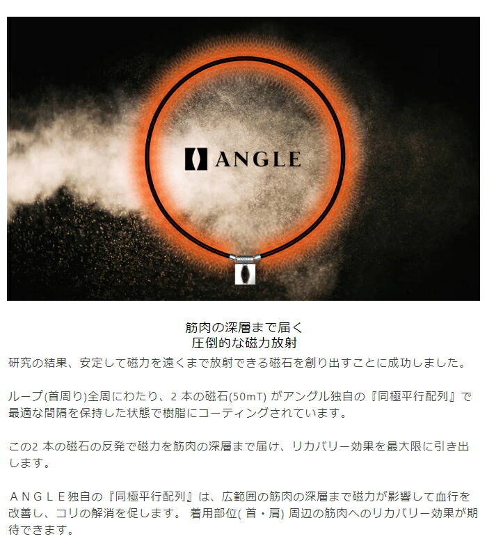 ANGLE アングル e.MODEL 01 NECKLACE マグネティックリカバリーギア 磁気ネックレス 【医療機器】 :angle-model-01g:ゴルフアトラス - 通販 ...