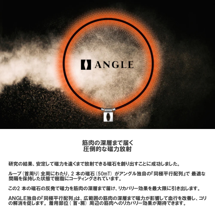 ANGLE アングル e.MODEL 02 NECKLACE マグネティックリカバリーギア 磁気ネックレス 【医療機器】 : ゴルフアトラス - 通販 - Yahoo!ショッピング