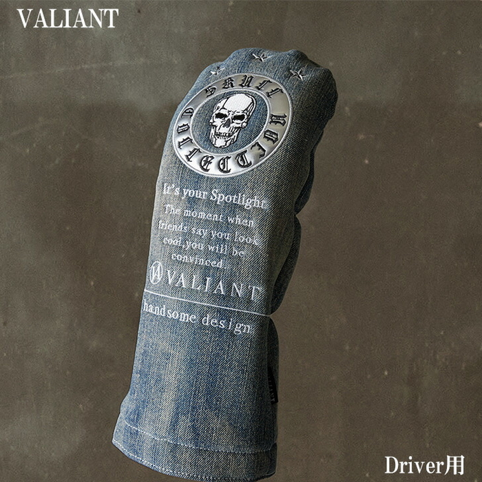 VALIANT ヴァリアント VA-017HC スカルコレクション ヘッドカバー インディゴウォッシュ【DW/FW/UT/アイアン/パター ...