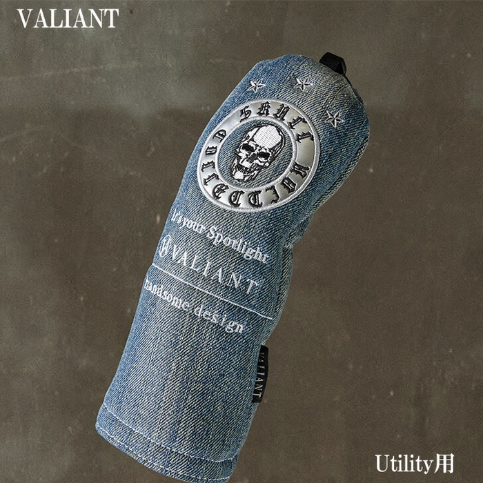 VALIANT ヴァリアント VA-017HC スカルコレクション ヘッドカバー インディゴウォッシュ【DW/FW/UT/アイアン/パター ...