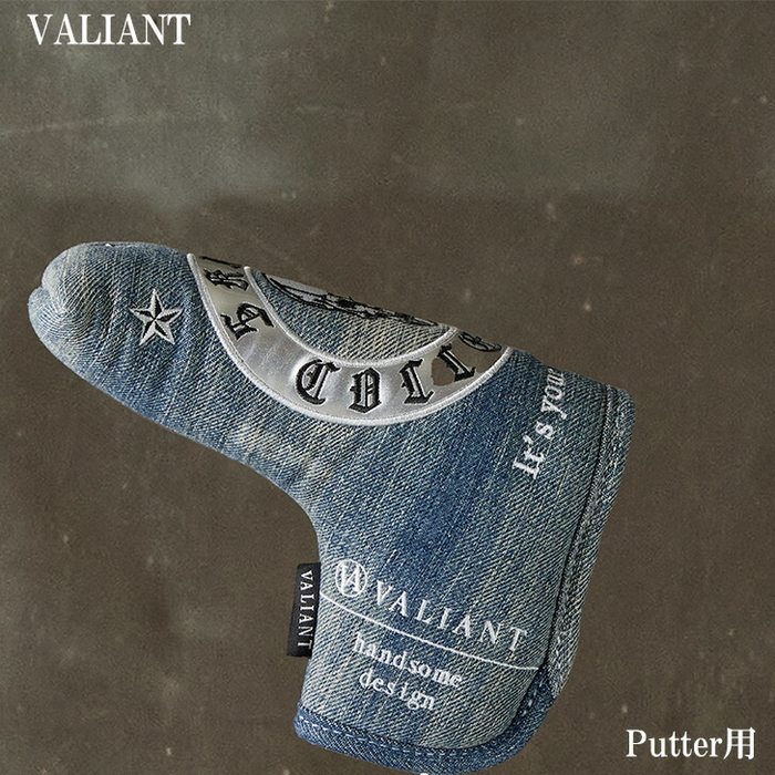 VALIANT ヴァリアント VA-017HC スカルコレクション ヘッドカバー インディゴウォッシュ【DW/FW/UT/アイアン/パター ...