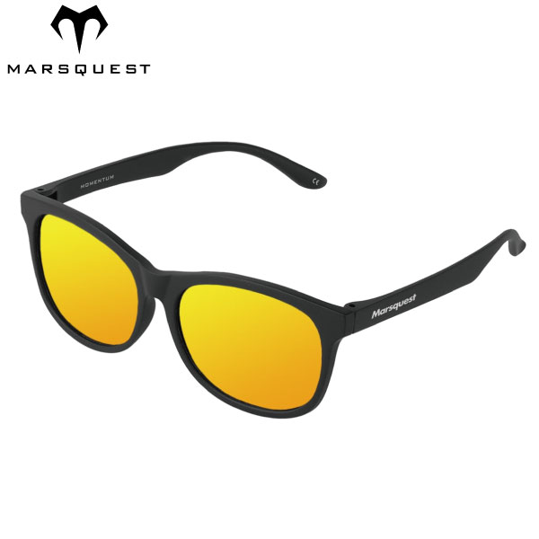 MARSQUEST ゴルフアクセサリー サングラス 偏光サングラス イエロー マーズクエスト M09 Carbon Black x Neon Gold ユニセックス 調光グラス UVカット ...