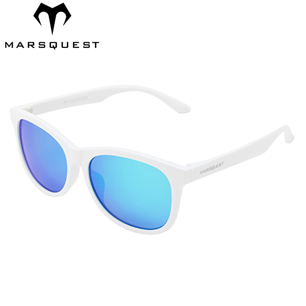 MARSQUEST ゴルフアクセサリー サングラス 偏光サングラス マーズクエスト Momentumシリーズ White x Neon Blue M19 UVカット 夏用対策グッズ ...