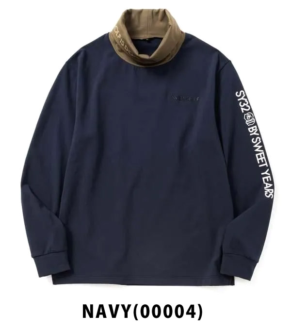 SY32 by SWEET YEARS ハイネック 長袖シャツ ゴルフウェア メンズ 2025年秋冬モデル M-XL SYG-25A1-35 SY32 by SWEET YEARS（エスワイサーティトゥバイスィートイヤーズ