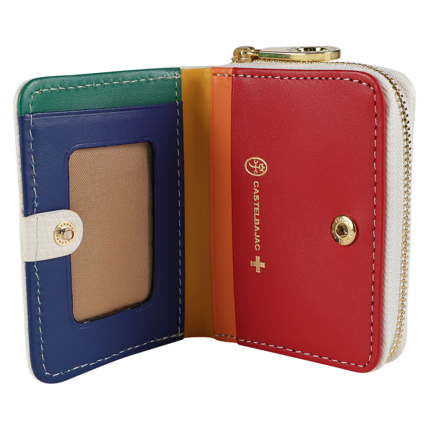 カステルバジャック CASTELBAJAC 財布 二つ折り レインボー メンズ レディース 本革 ラウンドファスナー 79611 CASTELBAJAC（カステルバジャック） 財布 二つ折り レインボー メンズ