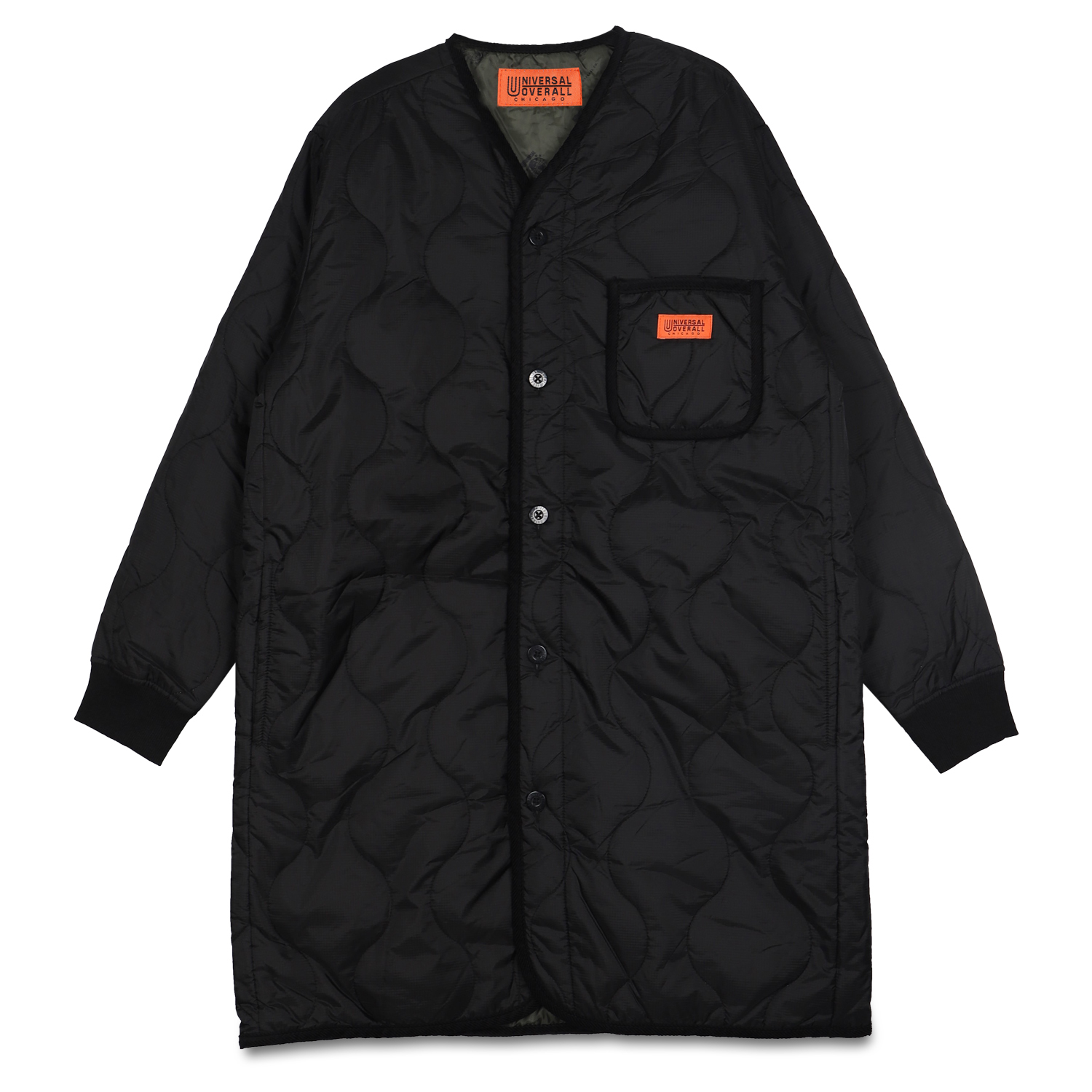 ユニバーサルオーバーオール UNIVERSAL OVERALL コート ノーカラーコート キルトコート アウター メンズ QUILT COAT ...