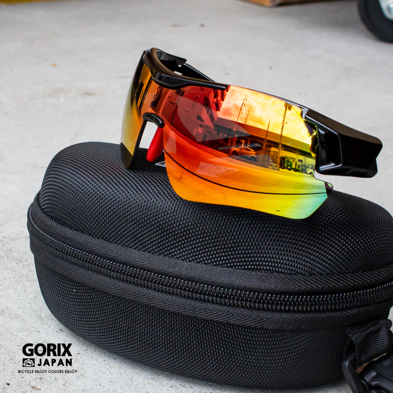 【あすつく】GORIX スポーツサングラス 偏光 サングラス 偏光レンズ 紫外線 UVカット 交換レンズ付属 スモーク クリア (GS-POLA109) 軽量 インナーフレーム付き ...