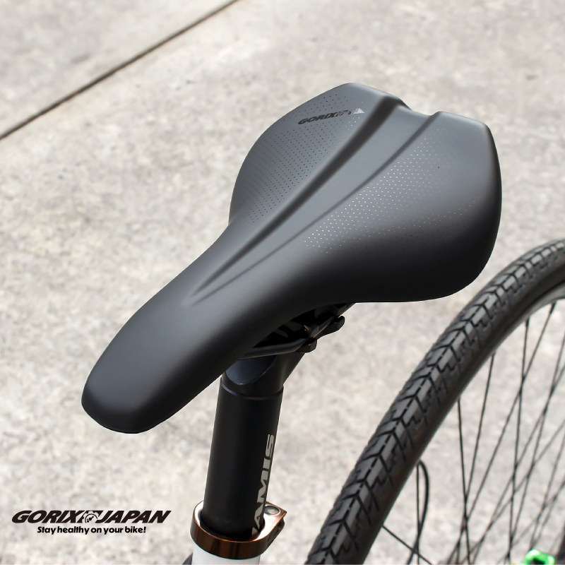 GORIX 送料無料 サドル 自転車 [ソフトで柔らかめクッション] 痛くない 自転車サドル 防水 ロードバイク クロスバイク MTB サドル交換 (VENTURE 97) ゴリックス ...