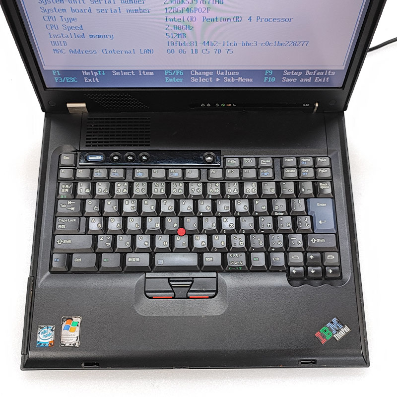 ジャンク品 IBM ThinkPad G40 ジャンクPC ジャンクパソコン 保証無し ACアダプタ付き :g40-ju:リサイクルPC G ...