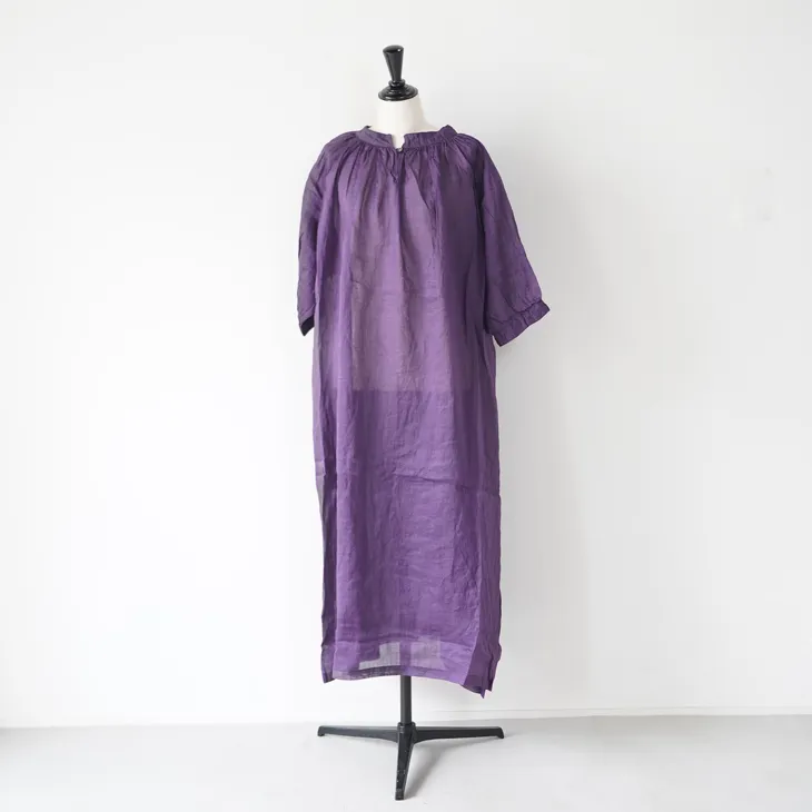 TUTIE. (ツチエ) | ラミームジ 2WAYワンピース (gray/purple) トップス ドレス おしゃれ 麻 製品洗い 羽織 : 北欧雑貨と音楽 HAFEN ハーフェン - 通販 ...