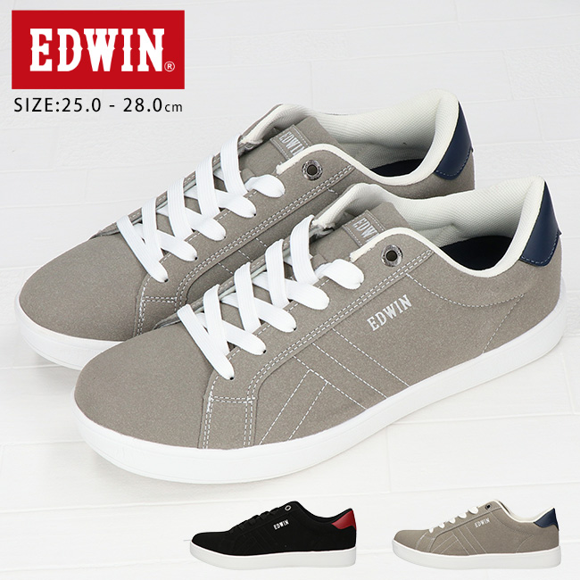 EDWIN エドウィン カジュアルシューズ メンズ 軽量 黒 ローカット 歩きやすい 履きやすい 滑りにくい 疲れない EDW-7014 スニーカー シューズ 通勤 通学 靴 : はきもの広場 ...
