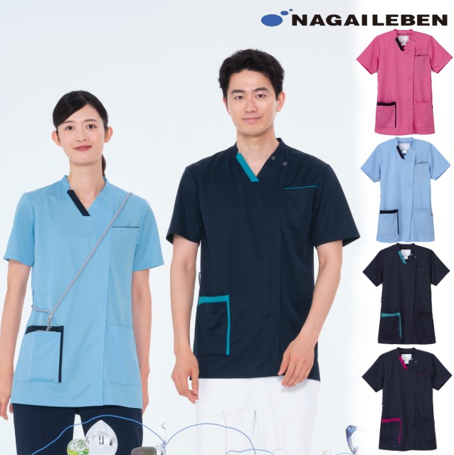 JD5107 ナガイレーベン スクラブ 男女兼用 半袖 ニット素材 ストレッチ 涼感 速乾 制菌加工 制電 吸水 防汚 :JD5107:白衣ネット ヤフー店 - 通販 - Yahoo!ショッピング