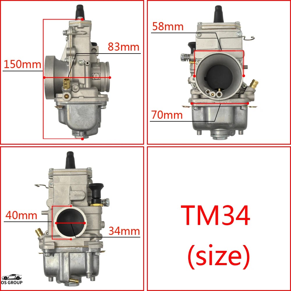 【並行輸入品】 Mikuni キャブレター TM 24 28 30 32 34 38 Flat Se Spigot キャブ TMX 50 ...