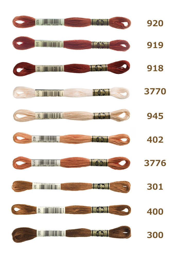 刺しゅう糸 DMC 25番糸 刺繍糸 その19 オレンジ系 608〜300番色 ディーエムシー KOU : 手芸の山久ヤフー店 - 通販 ...