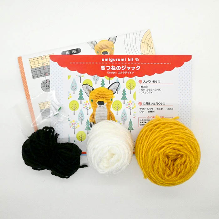 あみぐるみ キット きつねのジャック KIT-ELT-13 エルタデザイン きつね キツネ 手芸キット 日本あみぐるみ協会 KOU : 手芸の山久ヤフー店 - 通販 - Yahoo!ショッピング