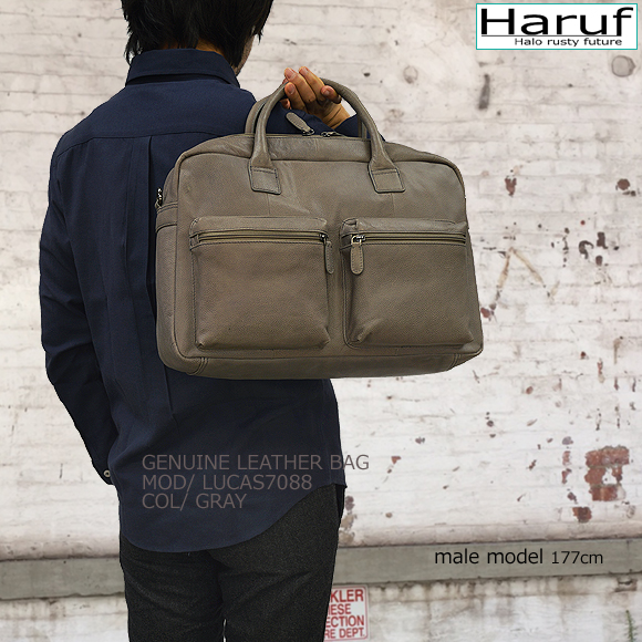 Haruf（ハルフ） レザーバッグ 斜めがけバッグ ショルダーバッグ 革 本革 ビジネスバッグ 斜めがけ メンズ レディース 旅行バッグ 仕事 ...