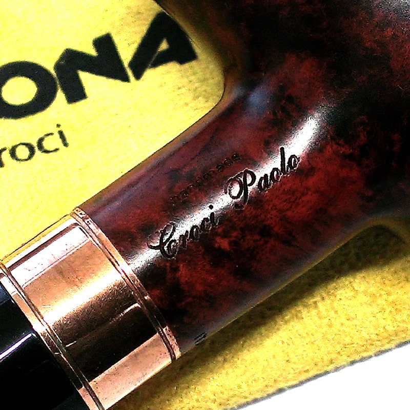 パイプ タラモナ 喫煙具 ブラス コニャック ハンドメイド 天然木 真鍮 スムース仕上げ 渋い TALAMONA 本体 ブラウン 高級 ...