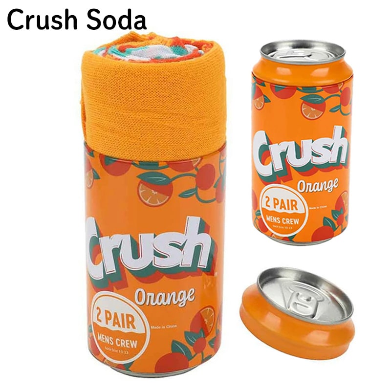 アメリカン レトロ 靴下 かわいい クラッシュソーダ 7UP 選べる ソックス 2足セット 2P 缶 小物入れ おしゃれ セブンアップ ハイク ...