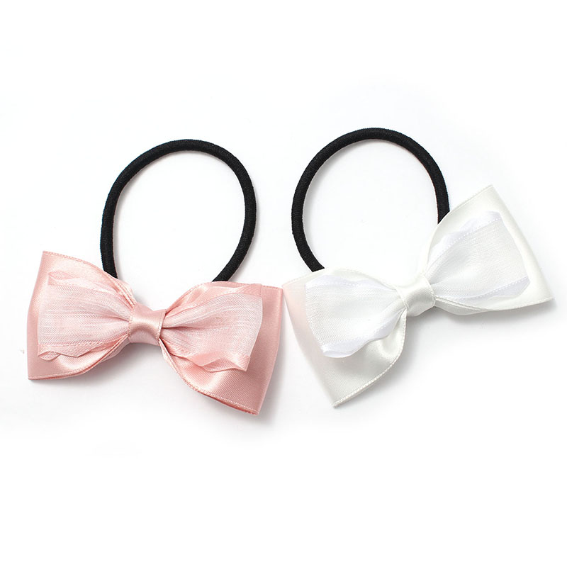 ヘアゴム ダブルリボン サテン オーガンジー C05-20 ヘアポニー キッズヘアゴム キッズポニー ピンク 白 : アクセサリーのヒロインスタイル - 通販 - Yahoo!ショッピング