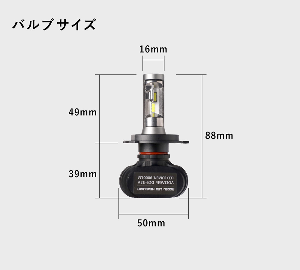 キャリー DC51 DD51 DA63T DA16T DA52 DB52 車検対応 明るい9000LM ホワイト H4 LED ヘッドライト ...