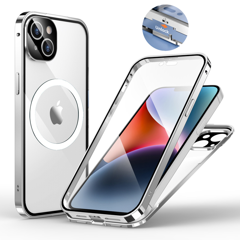 【上部バンパーロック Magsafe対応】iPhone14 iPhone14Pro iPhone14Plus iPhone14ProMax ケース アイフォン14プロ カバー 両面ガラス ...